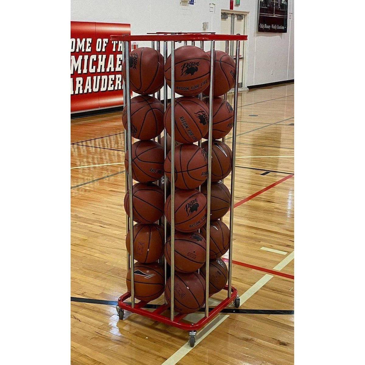 Bison SpaceSaver Lockable Vertical Ball Cart (24 Balls) BA245V ...