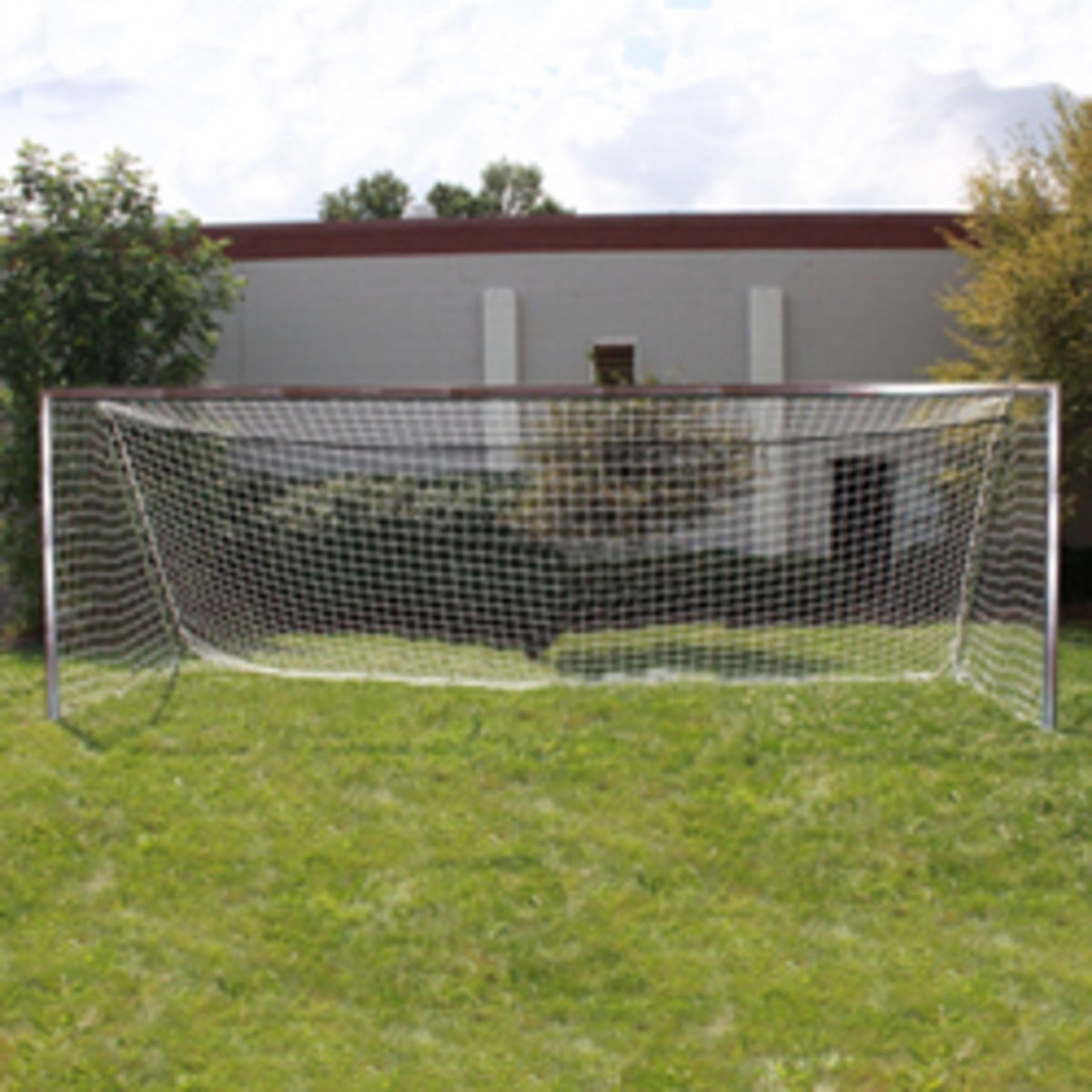 Trigon | Sports Soccer Goal 8 x 24 ft. Portable & Round Natural with ...